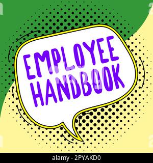 Handwriting text Employee Handbook, Business concept Document Manual ...