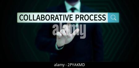 Conceptual display Collaborative Process, Concept meaning people and ...