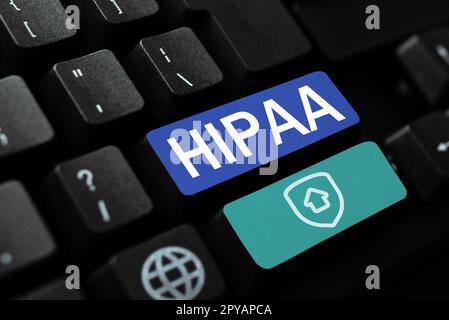 Hand writing sign Hipaa. Word for Acronym stands for Health Insurance ...