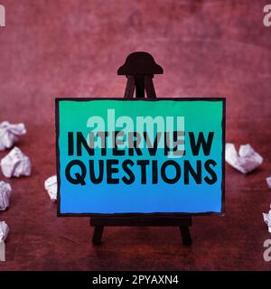 Conceptual display Interview Questions. Conceptual photo Typical topic ...