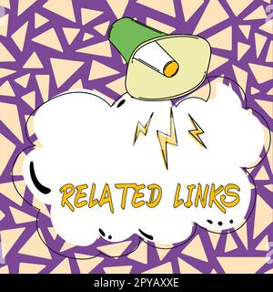 Writing displaying text Related Links. Business approach Website inside ...