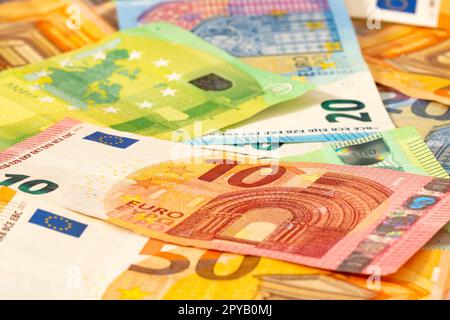 close up of heap of fifty euro banknotes Stock Photo - Alamy