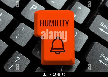 Conceptual display Humility, Concept meaning being Humble is a Virtue ...