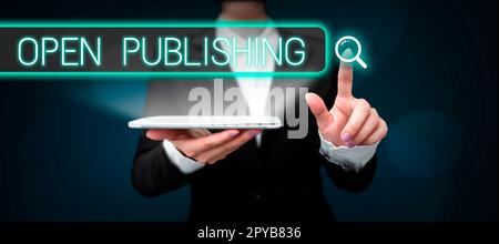 Inspiration showing sign Open Publishing. Internet Concept online ...