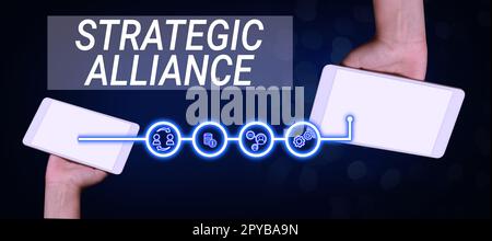 Inspiration showing sign Strategic Alliance, Word Written on a bond ...