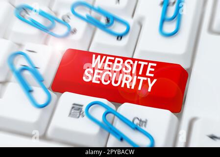 Conceptual display Website Security. Business approach critical component to protect and secure ...
