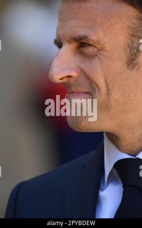 Paris, France. 03rd May, 2023. French President Emmanuel Macron meets ...