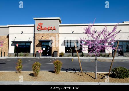 The exterior storefront of a Chick-fil-A restaurant Stock Photo - Alamy