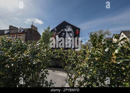Ian Rush mural during the Premier League match Liverpool vs ...