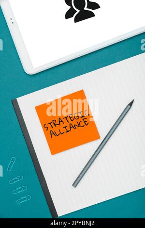 Conceptual display Strategic Alliance. Business idea a bond between ...