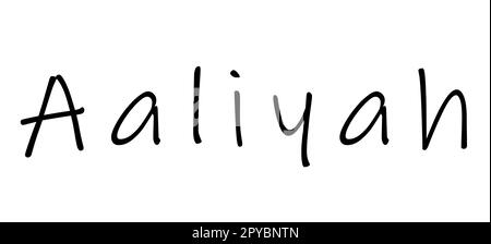 Simple text name design for Aaliyah Stock Photo - Alamy