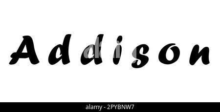 Simple text name design for Addison Stock Photo - Alamy