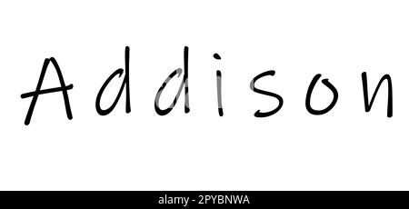 Simple text name design for Addison Stock Photo - Alamy