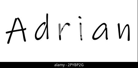 Simple text name design for Adrian Stock Photo - Alamy