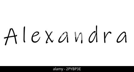 Simple text name design for Alexandra Stock Photo - Alamy