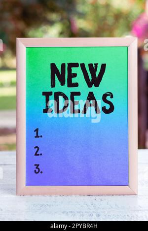 Handwriting text New Ideas. Concept meaning something original or fresh ...