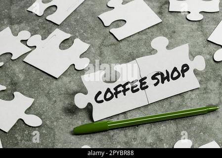 Handwriting text Coffee Shop, Word for small informal restaurant ...