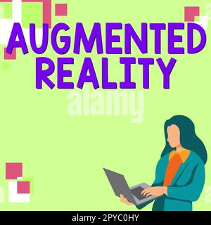 Hand writing sign Augmented Reality. Conceptual photo technology that ...