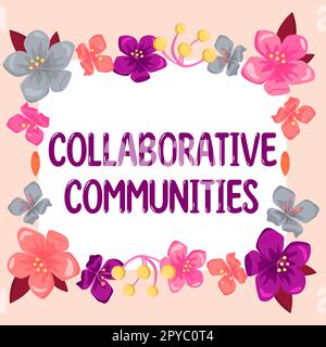 Inspiration showing sign Collaborative Communities. Word Written on ...