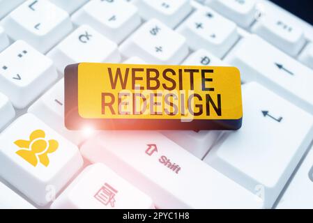 Conceptual display Website Redesign. Word Written on modernize improver ...