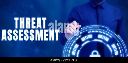 Inspiration showing sign Threat Assessment, Word for determining the ...