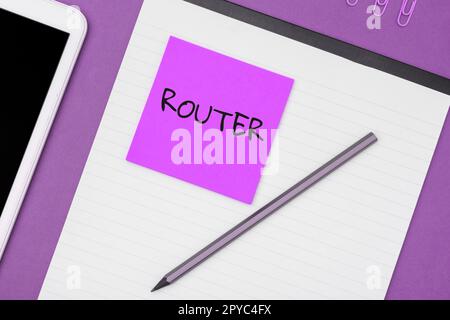 Writing displaying text Router. Word for power tool with shaped cutter ...