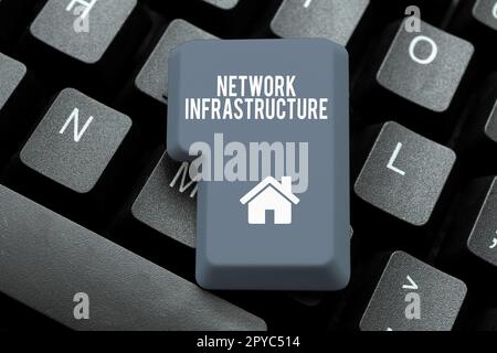 Text showing inspiration Network Infrastructure, Internet Concept ...