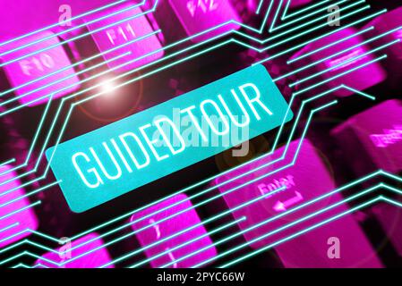 Writing displaying text Guided Tour. Word Written on advice or ...