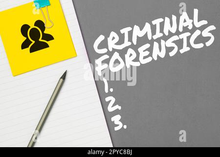 Conceptual caption Criminal Forensics. Word Written on Federal Offense ...