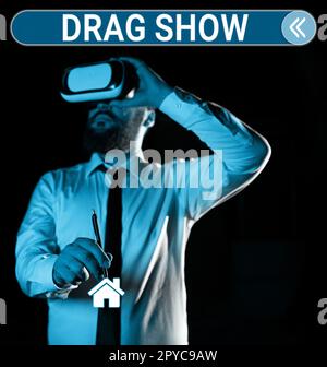 Conceptual display Drag Show. Business concept competitive event where ...