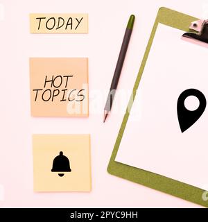 Conceptual display Hot Topics, Business concept subject that a lot of ...