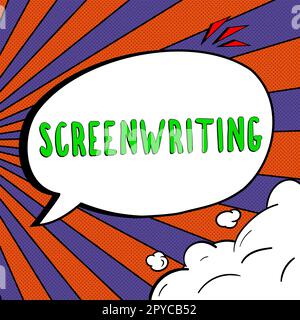 Conceptual display Screenwriting, Word for the art and craft of writing ...