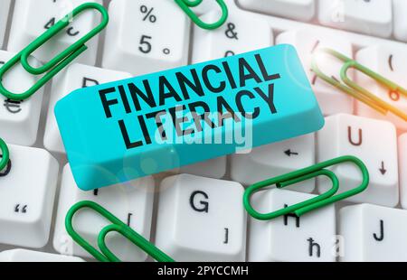 Sign displaying Financial Literacy. Word Written on Understand and ...