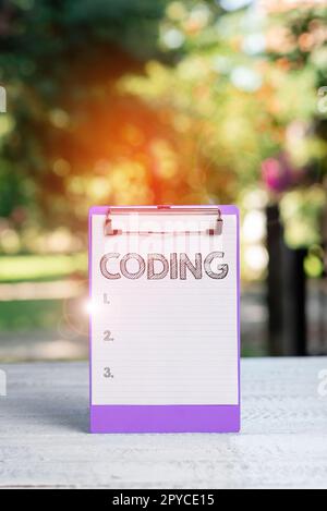 Conceptual display Coding. Concept meaning assigning code to something ...