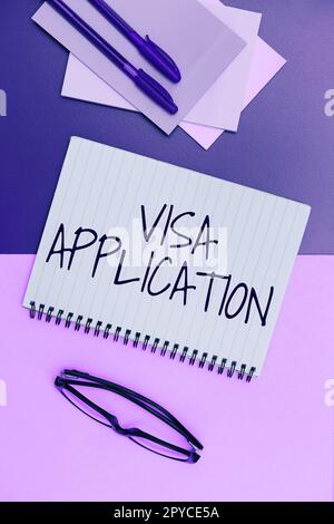 Conceptual display Visa Application. Business overview an process of ...