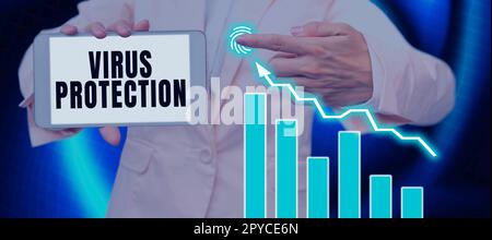 Writing displaying text Virus Protection, Conceptual photo program ...