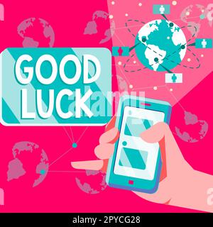 Word writing text Good Luck. Business photo showcasing A positive ...