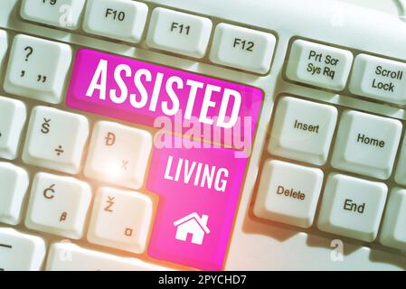 Writing displaying text Assisted Living. Business idea long-term care ...