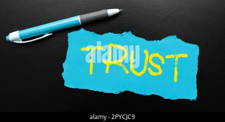 Text showing inspiration Trust Me. Word Written on Believe Have faith ...