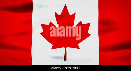 Canada flag - realistic waving fabric flag Stock Photo - Alamy