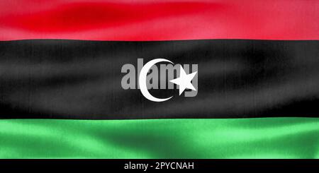 3D-Illustration of a Libya flag - realistic waving fabric flag Stock ...