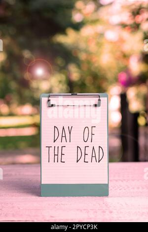 Handwriting text Day Of The Dead. Word for mexican celebration ...