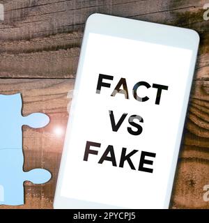 Conceptual display Fact Vs Fake, Business idea Is it true or is false ...