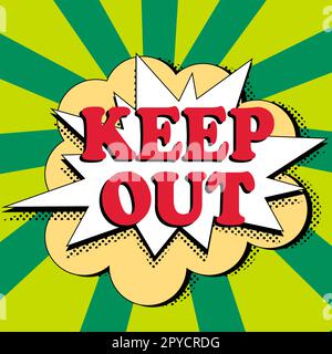 Text sign showing Danger Keep Out. Business showcase Warning ...