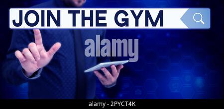 Handwriting text Join The Gym, Business showcase Motivation to start ...