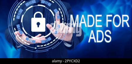 Conceptual display Made For Ads. Business concept Marketing strategies ...