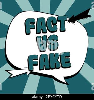 Writing displaying text Fact Vs Fake. Conceptual photo Is it true or is ...