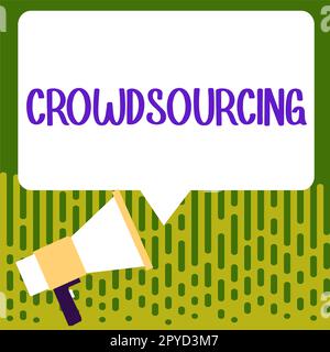 Inspiration showing sign Crowdfunding Online. Business idea raising ...