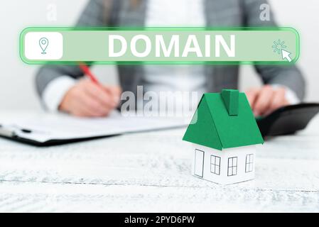 Writing displaying text Domain. Internet Concept distinct subset of ...