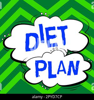 Text showing inspiration Diet Plan. Internet Concept Use of specific ...